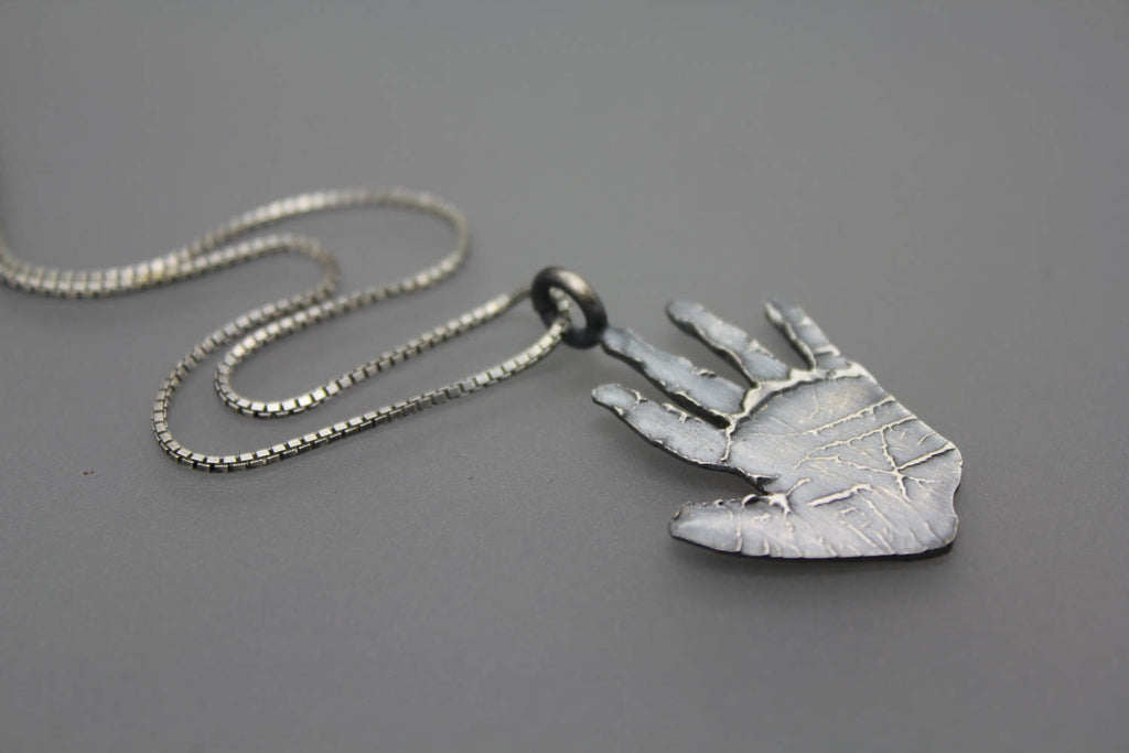 Custom Handprint Necklace – Ashley Lozano Jewelry