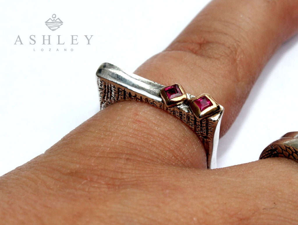 Square Ruby Ring – Ashley Lozano Jewelry
